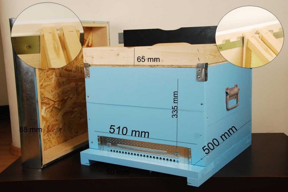 Stup Stationar, cuib 12 rame 1/1, fund antivarroa, capac - Apis-Blaj.ro