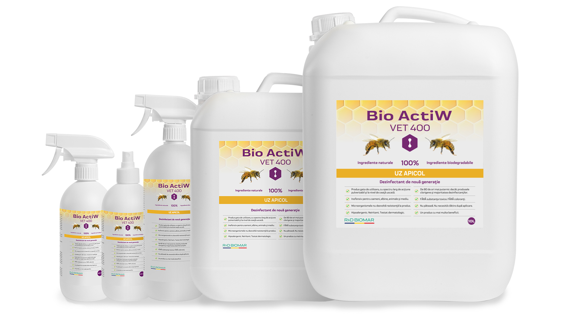 Dezinfectant BIO ACTIW, 400 VET. 10 L. pentru uz apicol - Apis-Blaj.ro