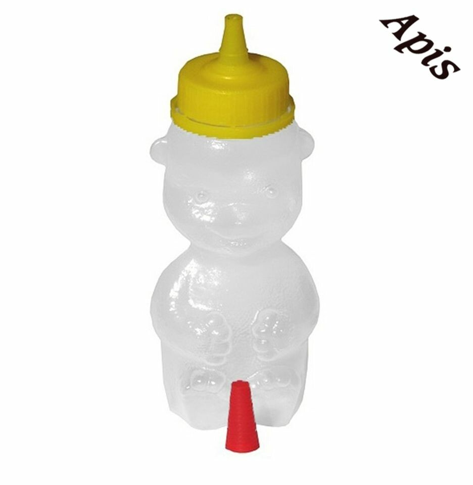 Borcan din plastic "urs", 250g - Apis-Blaj.ro