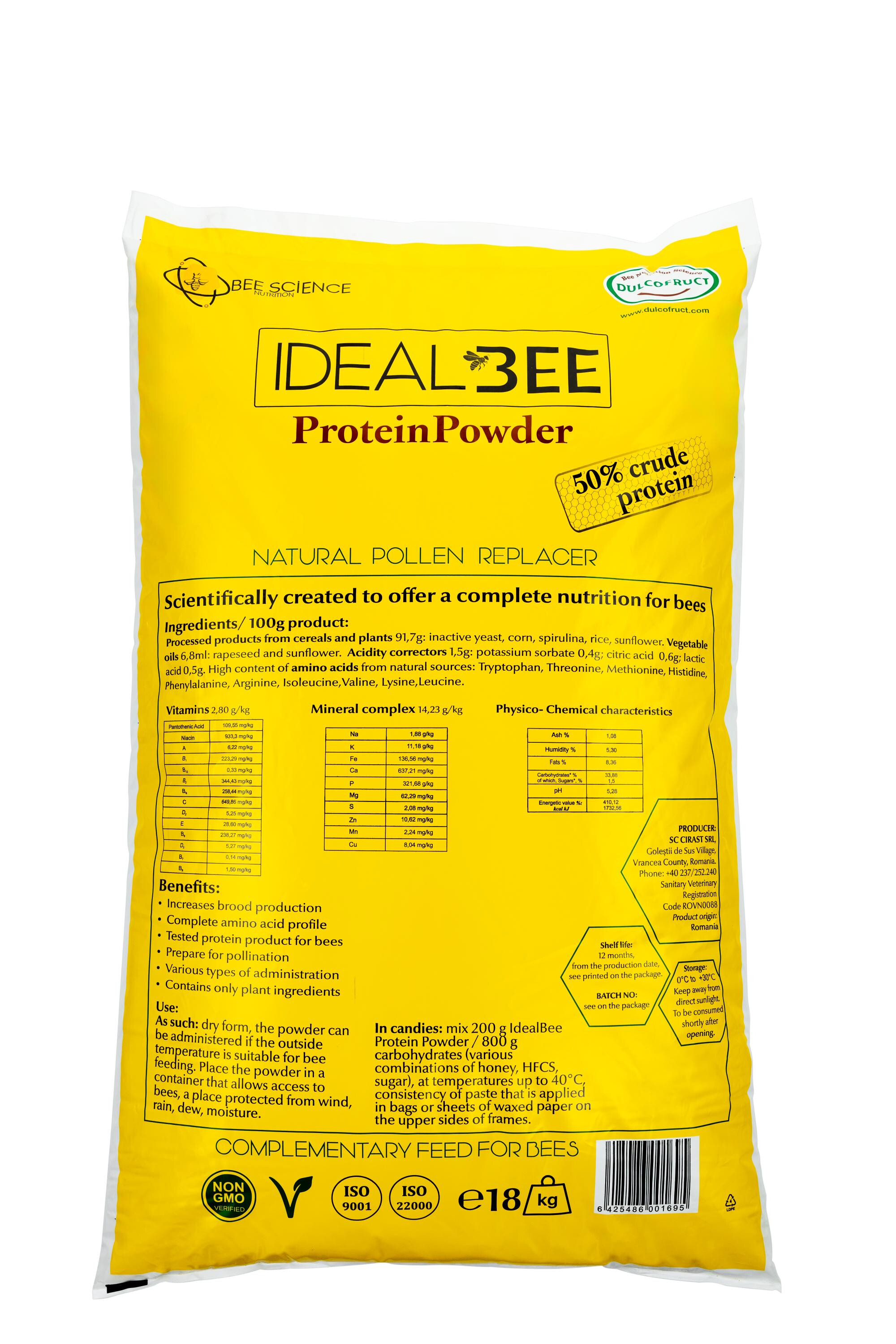IdealBee Protein Powder 18 kg - Apis-Blaj.ro
